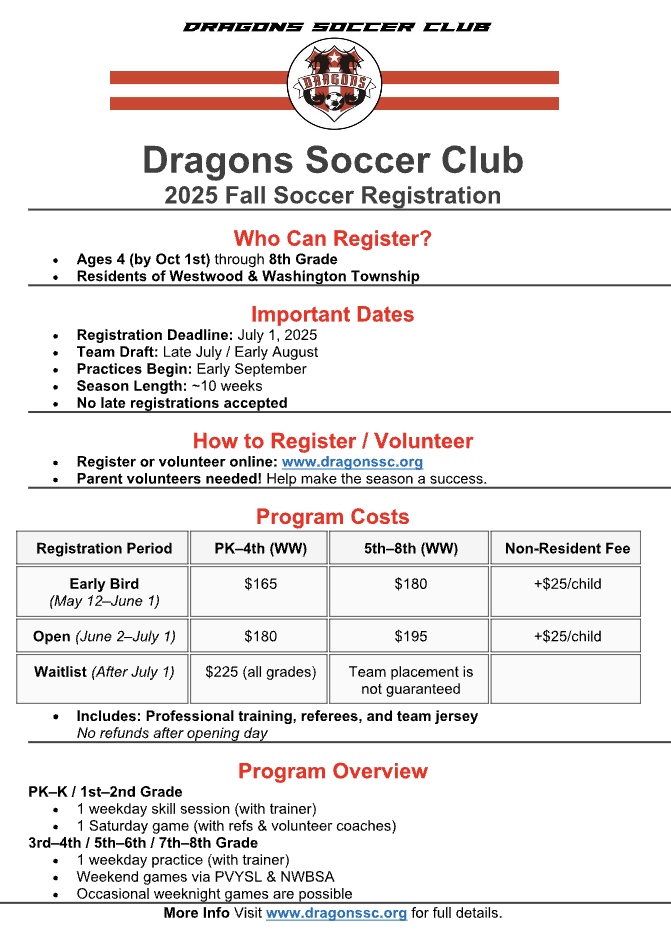Registration – Dragons Soccer Club